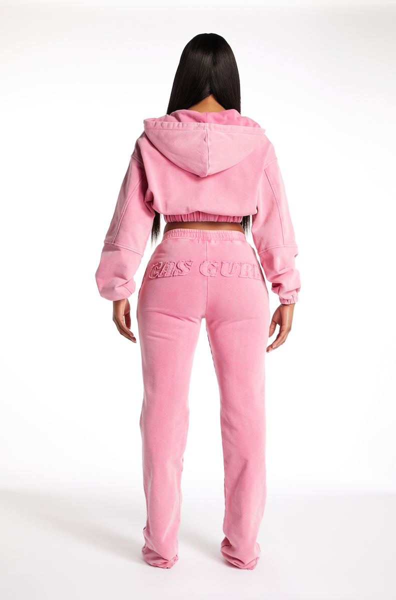 ‘CAS GURL’ Hoodie in Acid Pink – Cas Collection